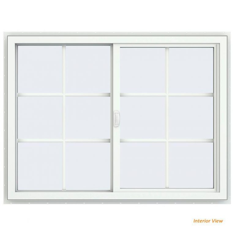 46×46 45×45 White Aluminium / Vinyl / uPVC Sliding Window With Colonial ...